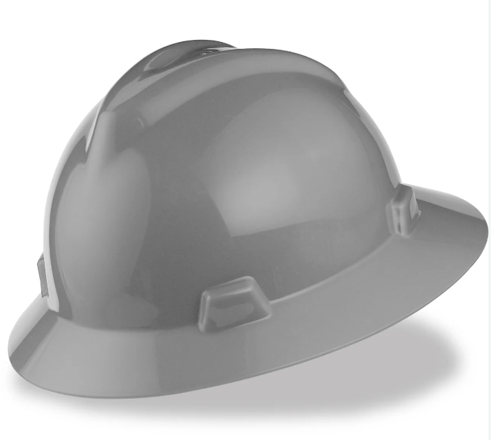 MSA Gray Mining Helmet With Light Mount, Уурхайн гэрэл тогтоогчтой каск,