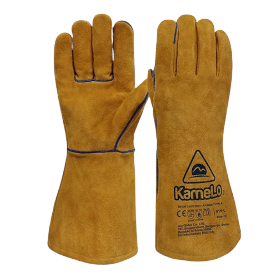 Kamelo 915-L Welding Gloves, 915-Л Үхрийн арьсан халууны бээлий, ajliin ...